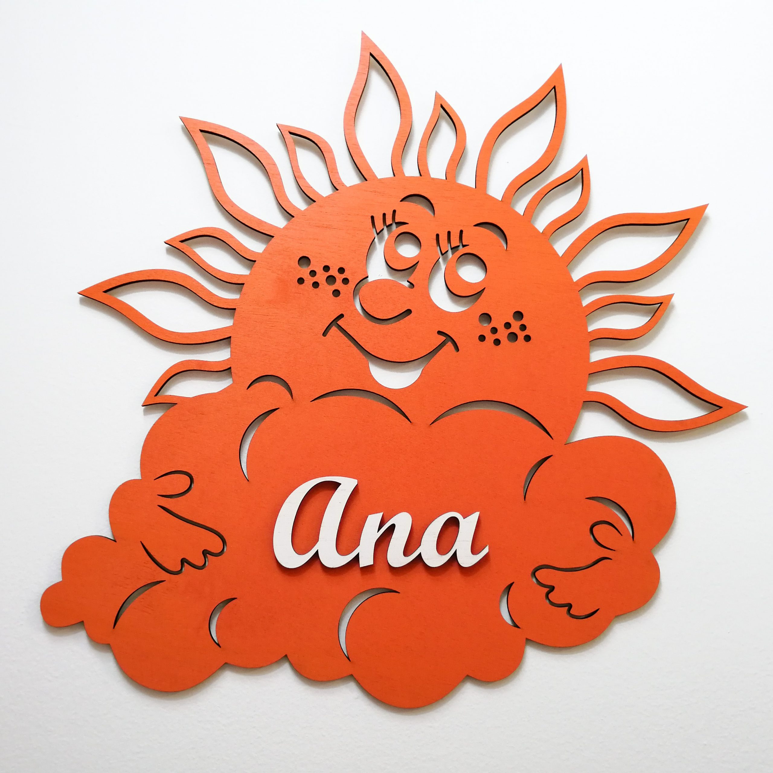 Sol infantil con nombre 3D - FFFdesign